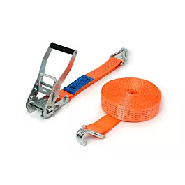 Tie-Down Strap - 5T - 9m - 50mm - 2-part with double J-hook - Orange ...