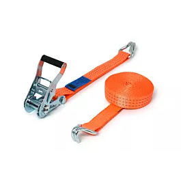 Tie-Down Strap - 2.5T - 6.5m - 35mm - 2-part - Double J-hook - Orange ...