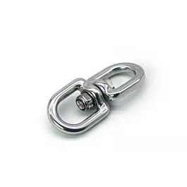 Double ended swivel eye hook - 700kg - Forged aluminum - Silver | Metaltis