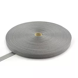 Polyester webbing - 35mm - 3,000kg - 100m roll - Gray - 2 stripes ...