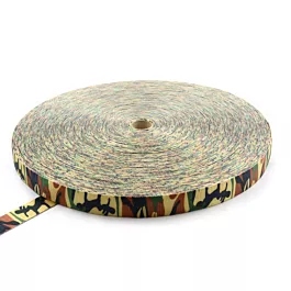 Polyester webbing - 50mm - 7,500kg - 100m roll - Camouflage | Metaltis