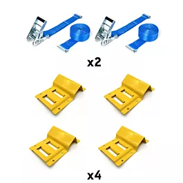 Wheel chock set for E-Track | Metaltis