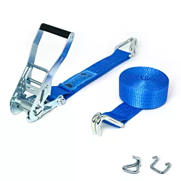 Tie-Down Strap - 4T - 50mm – 2-part - Ratchet - Double J-hook/ Open ...