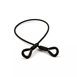 5mm black steel wire rope sling – 2 thimble eyes – 160kg | Metaltis