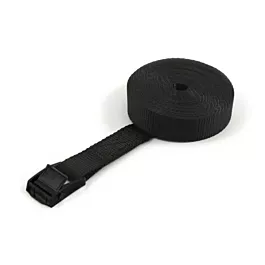 Tie-down - 250kg - 1m - 25mm – 1-part – Black cam buckle – Black | Metaltis