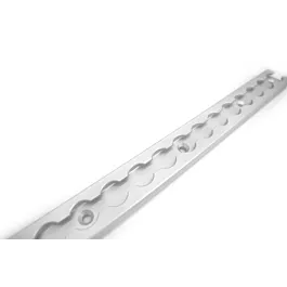L-track rail with straight edge - 0.6m - Aluminum | Metaltis
