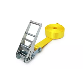Tie-Down- strap- 10T - 75mm - 1-part - Ratchet - Yellow - Custom label ...