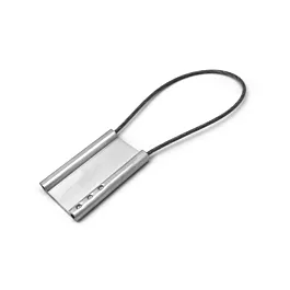Aluminum ID label/cable seal - Blank - Long cable (31cm) | Metaltis