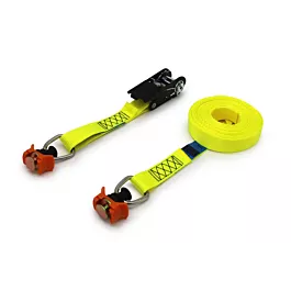 Tie-down - 700kg - 5m - 25mm - 2-part - L-track airline rail - Yellow ...