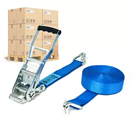 Pallet Tie-downs - ERGO 5T - 10m - 50mm - 2-part - Double J-hook ...