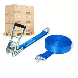 Pallet Tie-downs - 5T - 12m - 50mm - 2-part - Double J-Hook - Blue ...