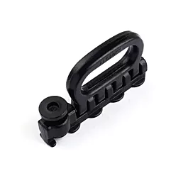 Quadruple Stud Fitting for L-track - Black | Metaltis